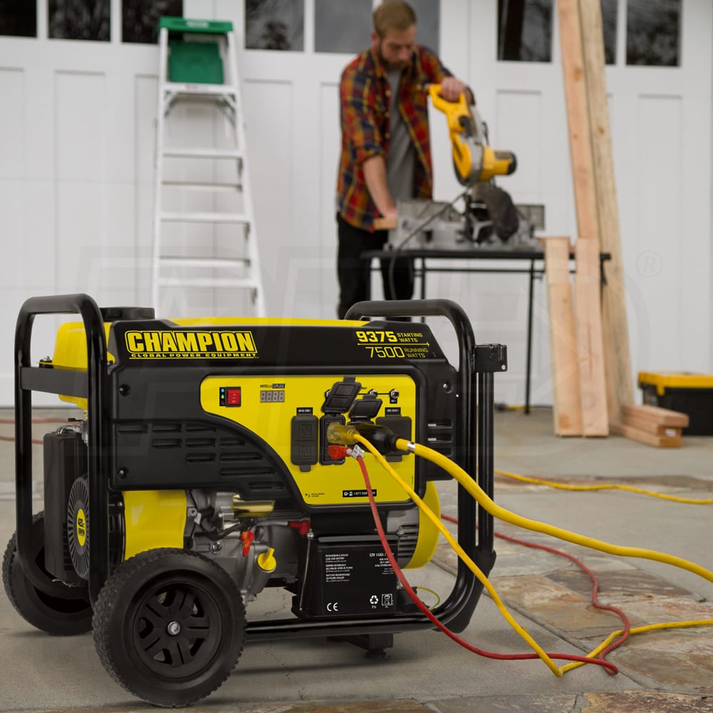Champion 100538 - 7500 Watt Electric Start Portable Generator CARB