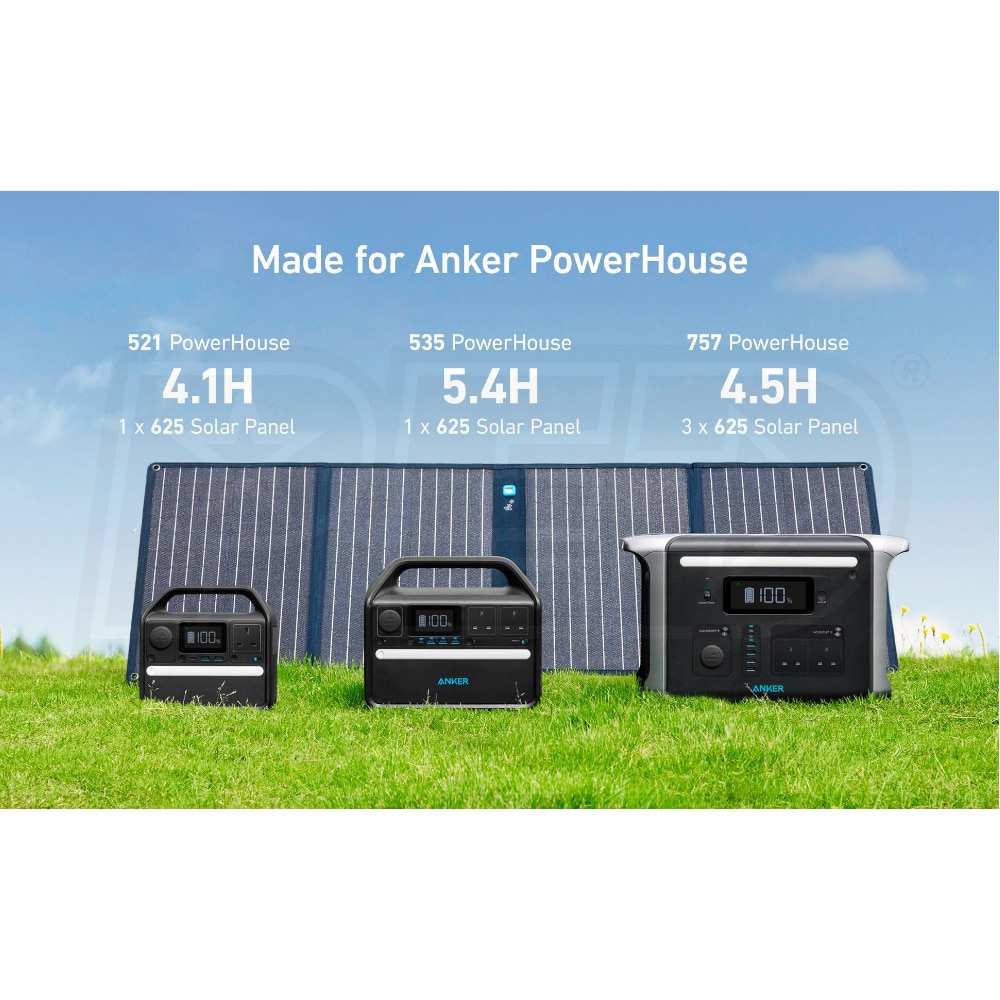 Anker SOLIX A2431 Anker 625 - 100-Watt Folding Solar Panel For Power ...