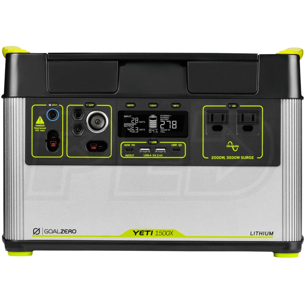 Goal Zero 44360 YETI® 1500X Lithium Solar Generator Portable Power ...