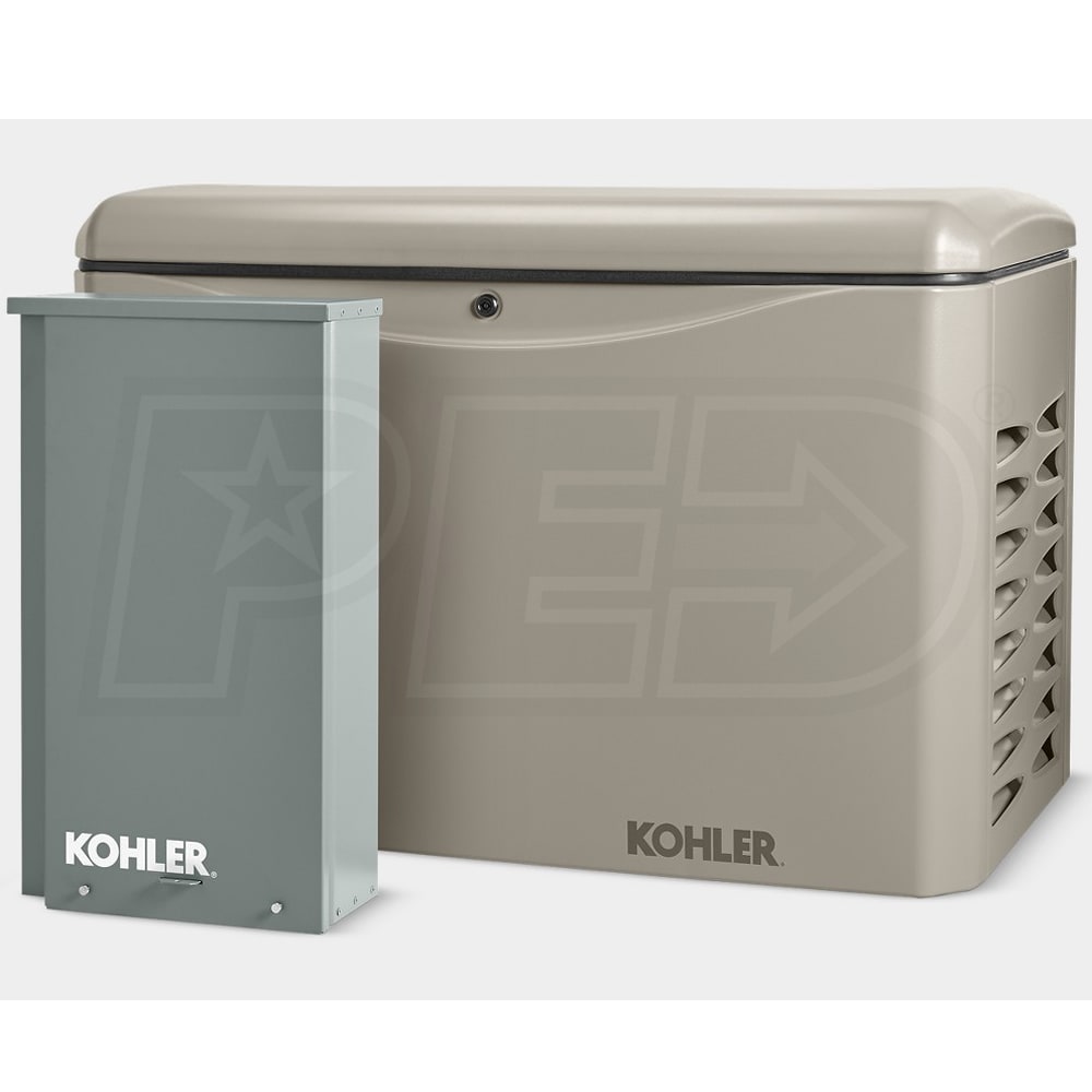 Kohler EGD-14RCAL-200SELS-KIT 14kW Aluminum Standby Generator System ...