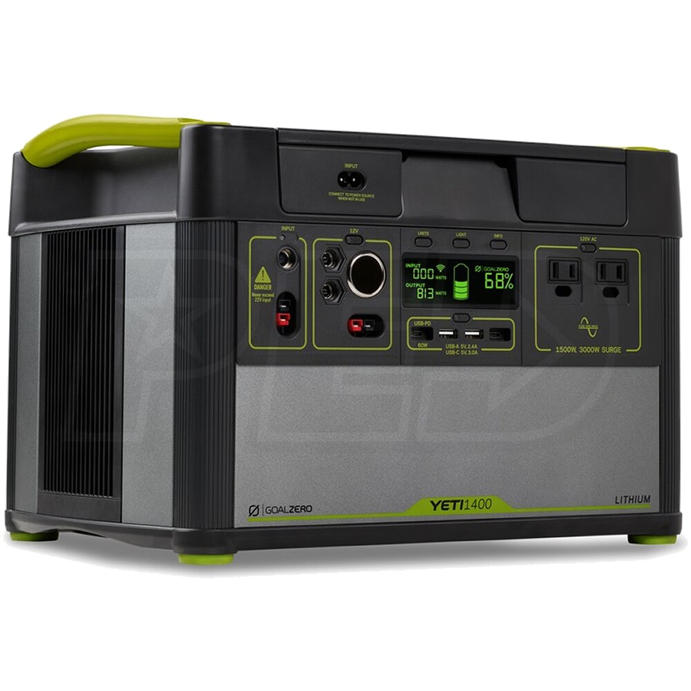 Goal Zero 38300 YETI® 1400 Lithium V2 Solar Generator Portable Power ...