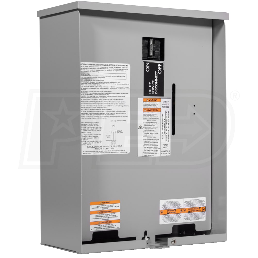 Generac PWRcell CXSW100A301 100-Amp Automatic Smart Transfer Switch w ...
