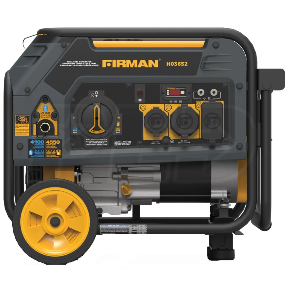 Firman Generators H03652 Firman - Hybrid Series 3650 Watt Dual Fuel ...