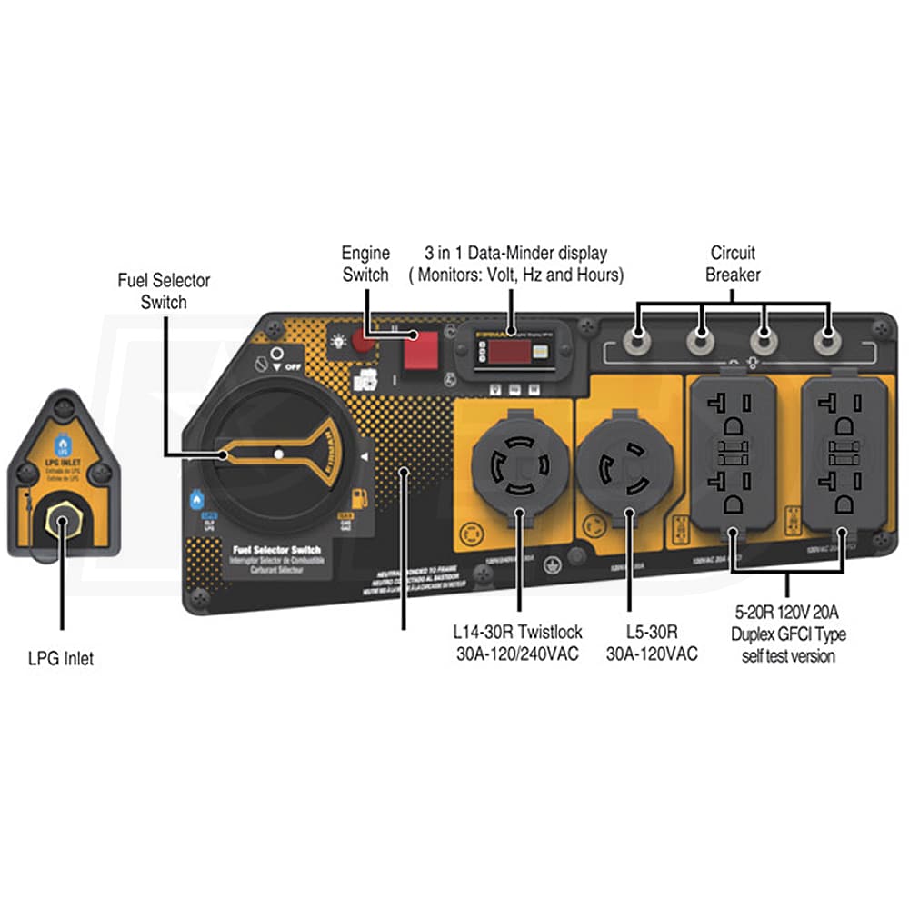 Firman Generators H05751 Firman - Hybrid Series 5700 Watt Electric ...