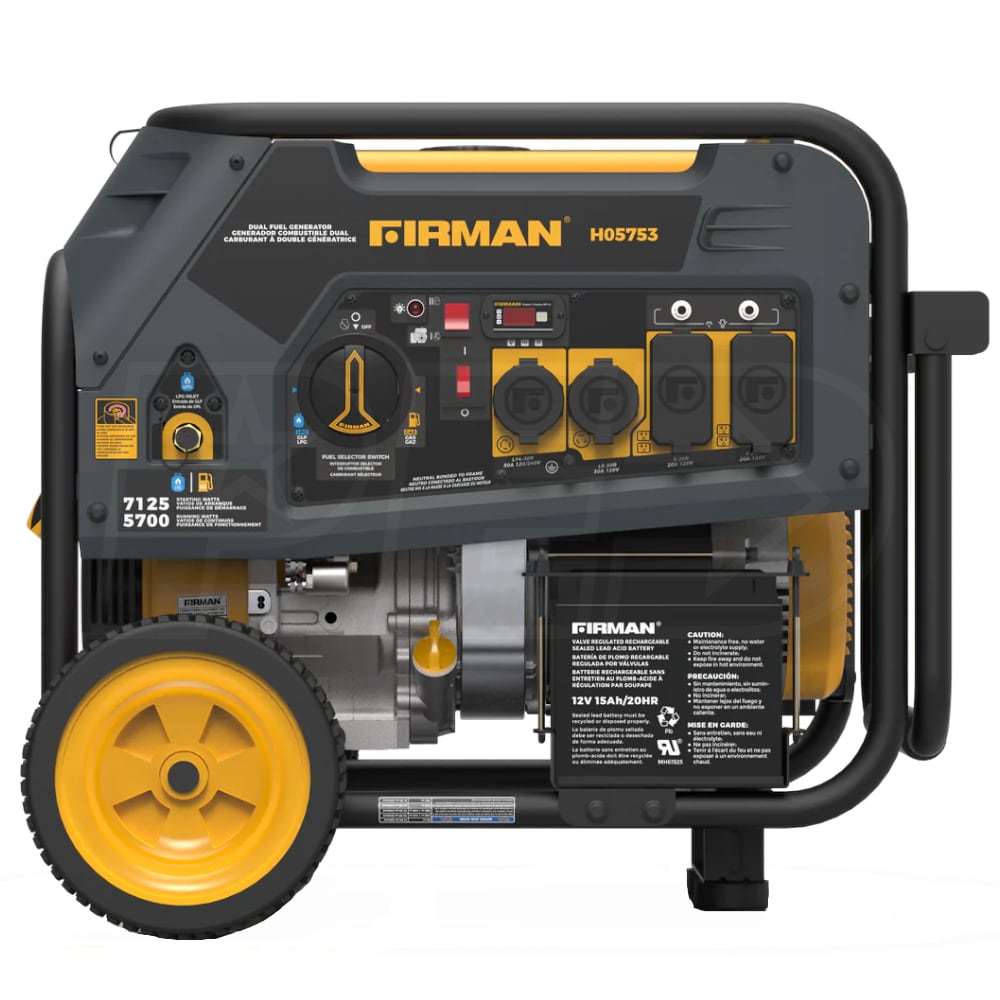 Firman Generators H05753 Firman - Hybrid Series 5700 Watt Dual Fuel ...