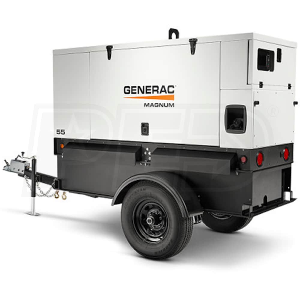 Generac MMG55 DF4 - 44kW Prime / 48kW Standby Towable Diesel Generator ...