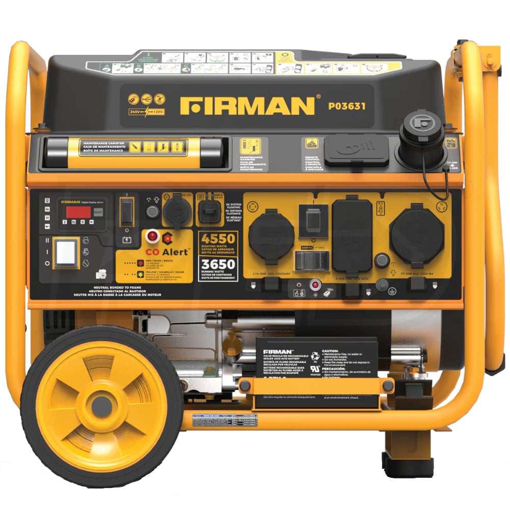 Firman Generators P03631 Firman - Performance Series 3650 Watt Electric ...