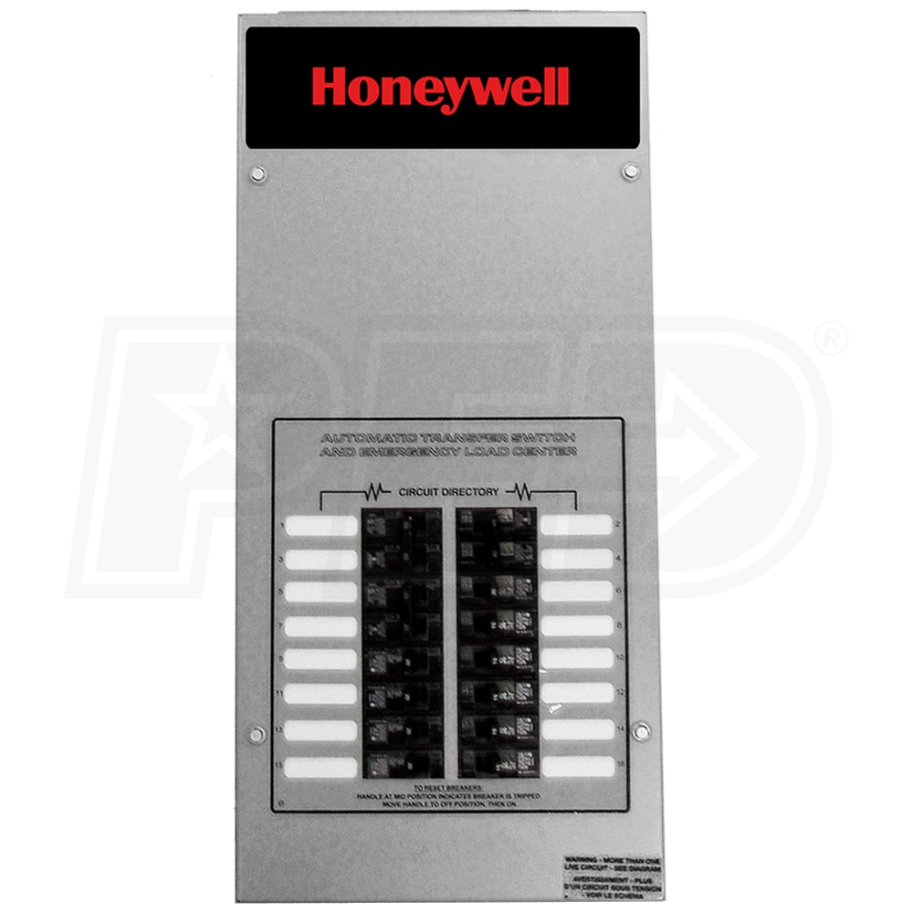 Honeywell RTG16EZA3H ™ 100-Amp Outdoor Automatic Transfer Switch w/ 16 ...