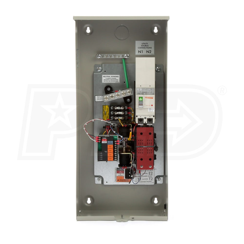 Generac RTSW200A3 200-Amp Automatic Smart Transfer Switch w/ Power ...
