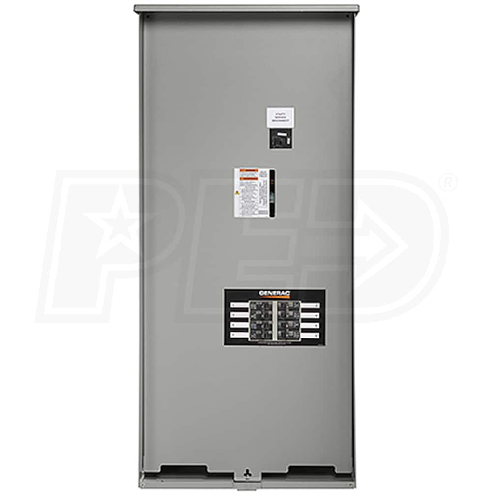 Generac RXSW200A3F 200-Amp Automatic Smart Transfer Switch & 8-Circuit ...