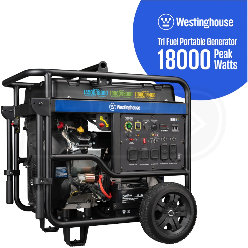 Westinghouse WGEN14500TFC WGen14500TFc - 14,500 Watt Electric Start Tri ...