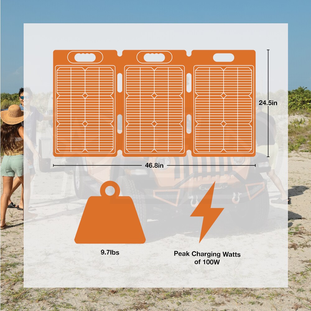 Generac 8038 GS100 - 100-Watt Tri-Fold Solar Panel