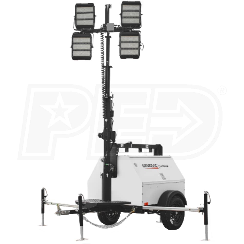 Generac MLT4060KVLED-STD4 MLT4060KVLED-STD - 6kW Towable Diesel Vertical Mast Light Tower w ...