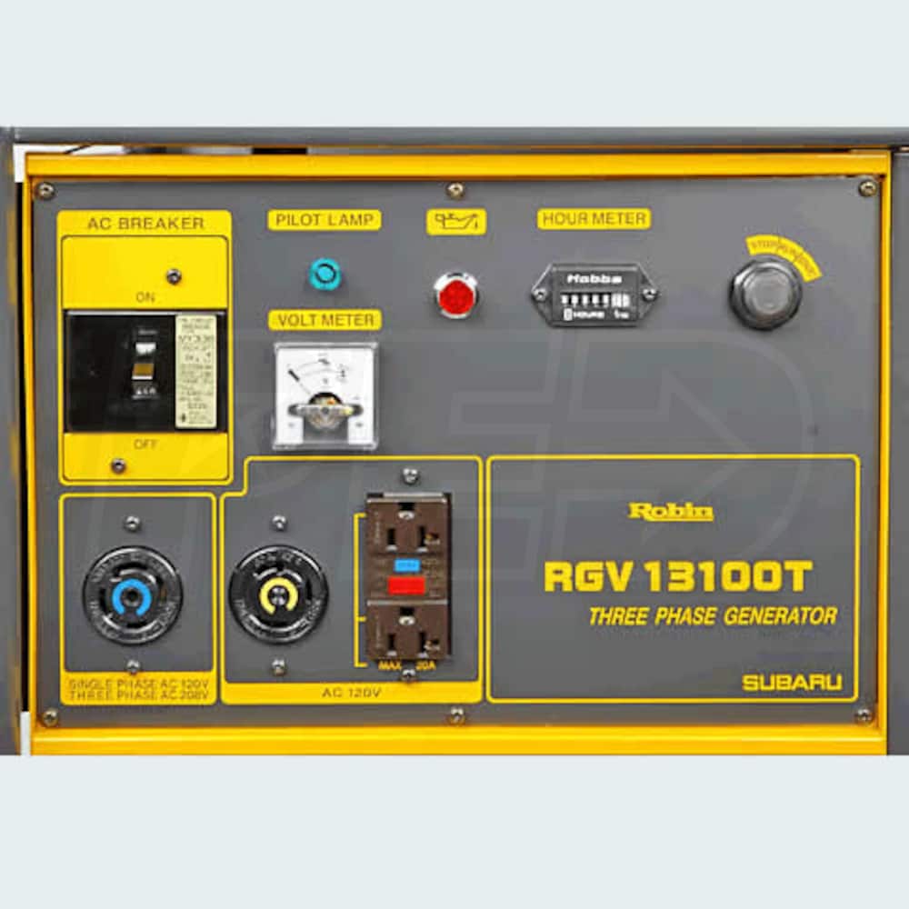 Subaru RGV13100T - 10,000 Watt Electric Start Generator 208V - 3-Phase