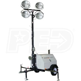 Generac MLT4060M-STD - 6kW Towable Diesel Horizontal Mast Light Tower w/ Mitsubishi Engine ...