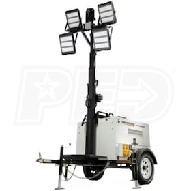 Generac MLT4200IF4-STD - 20kW Towable Diesel Horizontal Mast Light Tower w/ Isuzu Engine ...