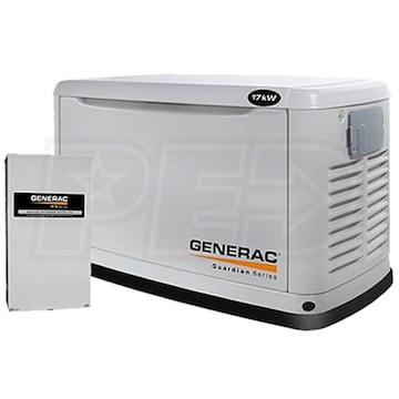 Generac Guardian 6053-0 ™ 17kW Aluminum Standby Generator System 200A ...