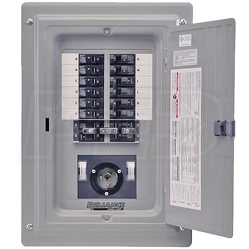 Reliance Controls TRC0602AP9 60-Amp Prewired Indoor Transfer Panel w ...