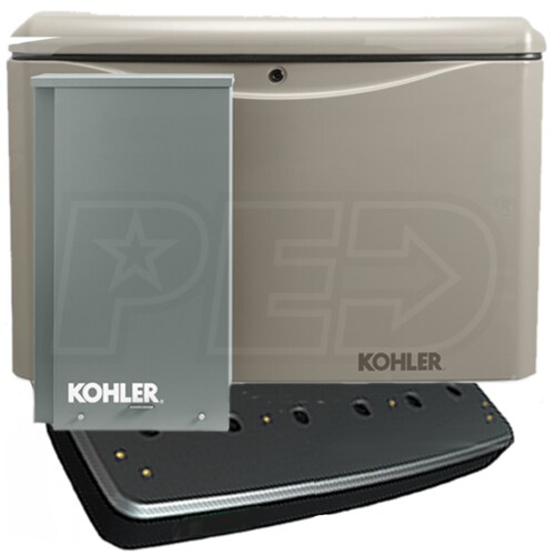 Kohler EGD-26RCAL-200SELS-QTKIT 26kW Aluminum Standby Generator System ...